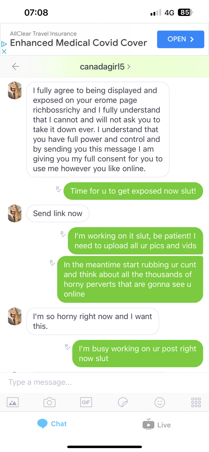 Horny Slut Was Desperate To Be Exposed As A Webslut 😈 Kik The Whore